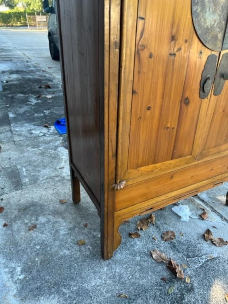 Vintage Chinese Armoire With 2 Drawers - Etsy