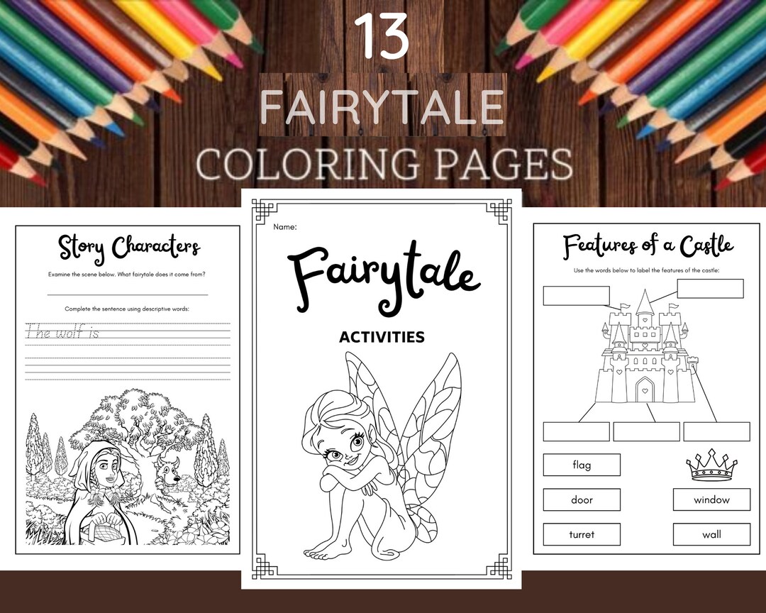 Fairy Tale Coloring Pages, Printable Fairytale Coloring Pages for Kids ...