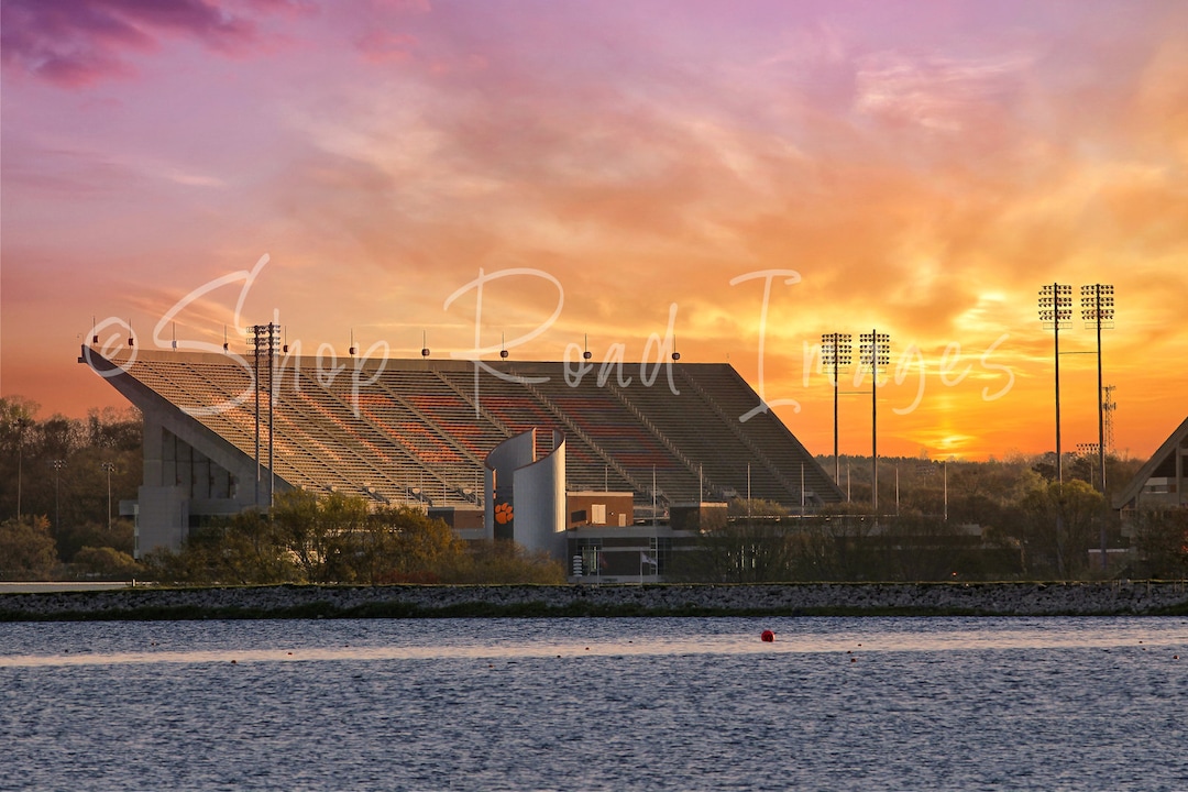 Clemson Tigers Football Death Valley Sunrise Over Lake - FREE SHIPPING ...