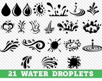Water splash svg | Etsy