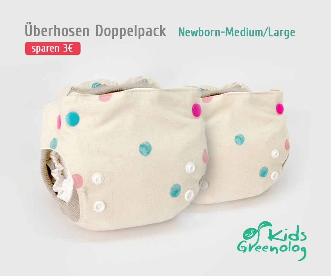 Pañales de tela Overpants Double Pack Gr. Newborn Medium(Max. hasta 1er ...