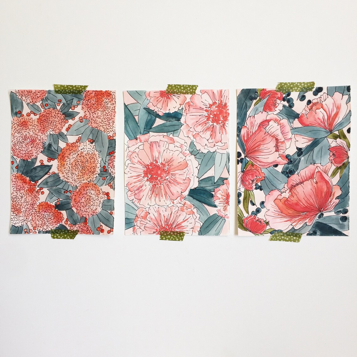 Original Floral Watercolor - Etsy