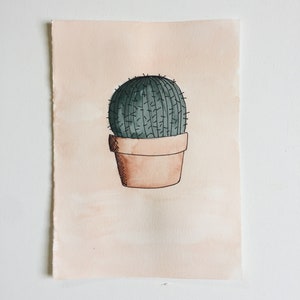 Original Cactus Watercolor - Etsy