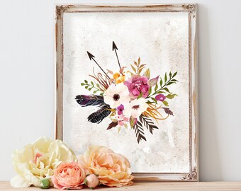 Boho wall art | Etsy