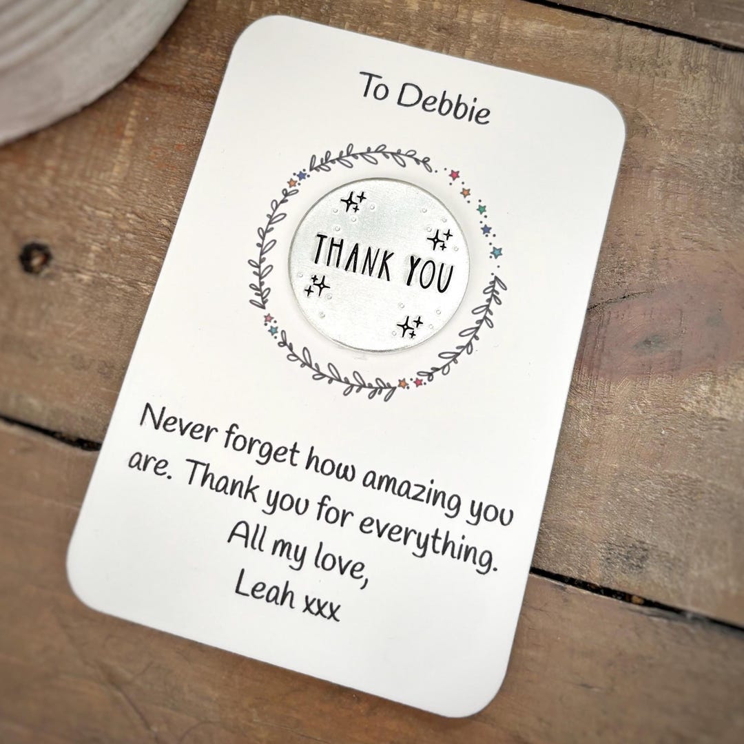 Thank You Token | Thank You Card | Pocket Token | Gift for Teacher ...
