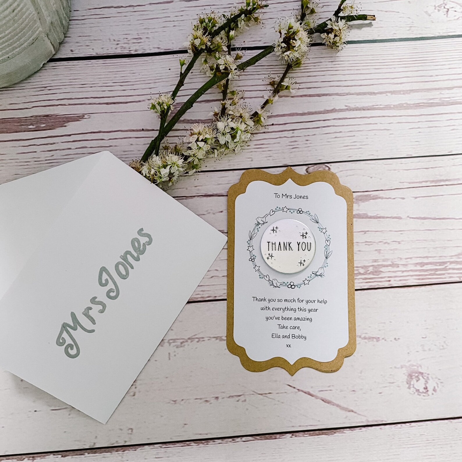 Thank You Token Thank You Card Pocket Token Gift for Teacher Token Gift ...