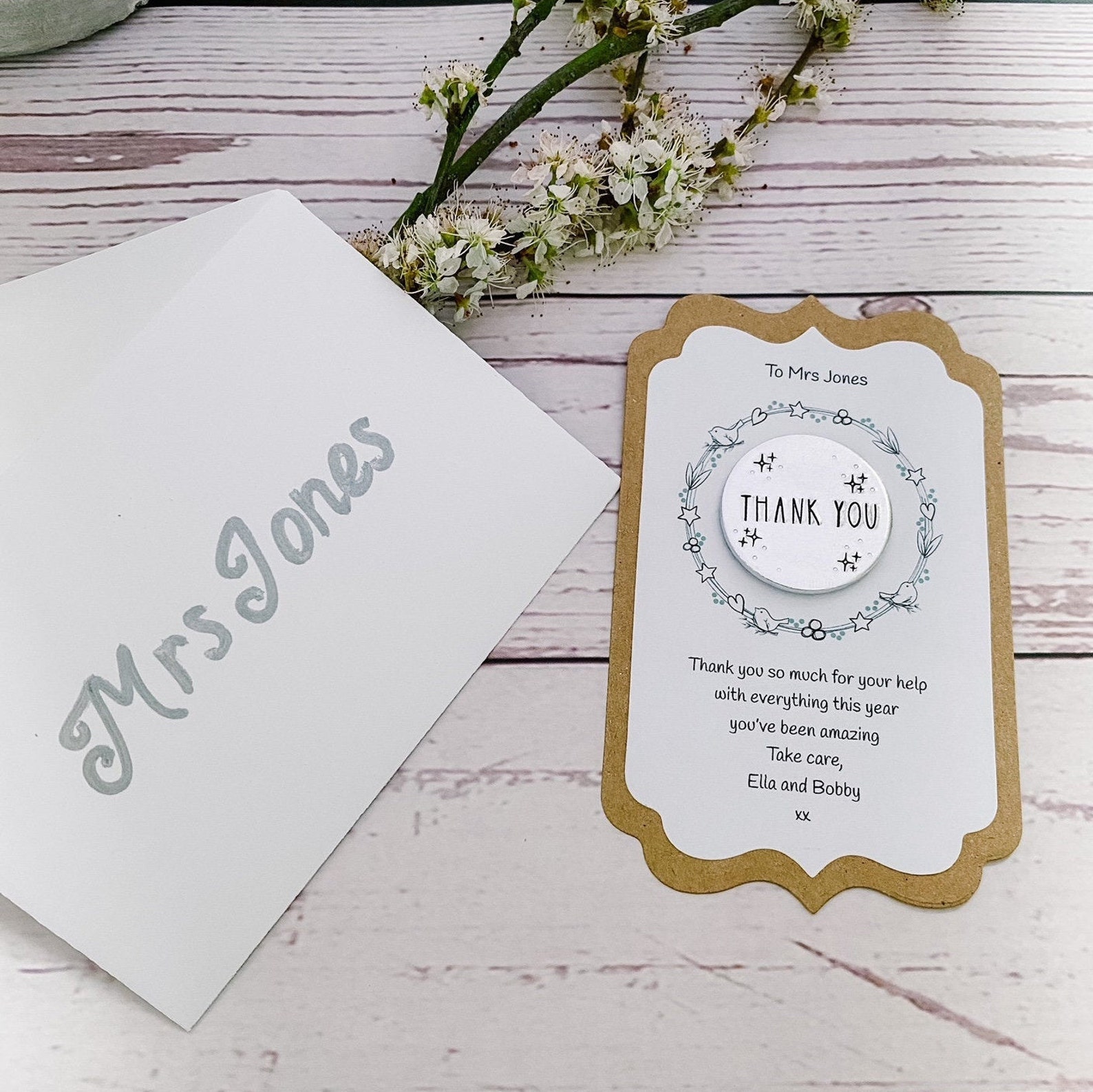 Thank You Token Thank You Card Pocket Token Gift for Teacher Token Gift ...