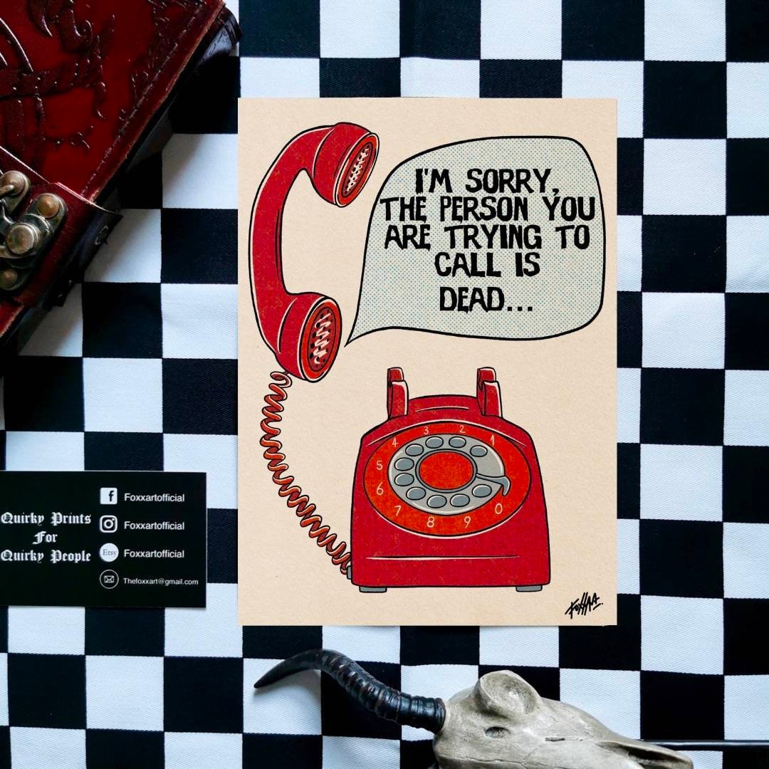 I'm Sorry Quirky Dark Humour Art Print - Etsy