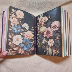 Purple Rose Journal, Junk Journal, Diary, Notebook, Planner, Nature ...