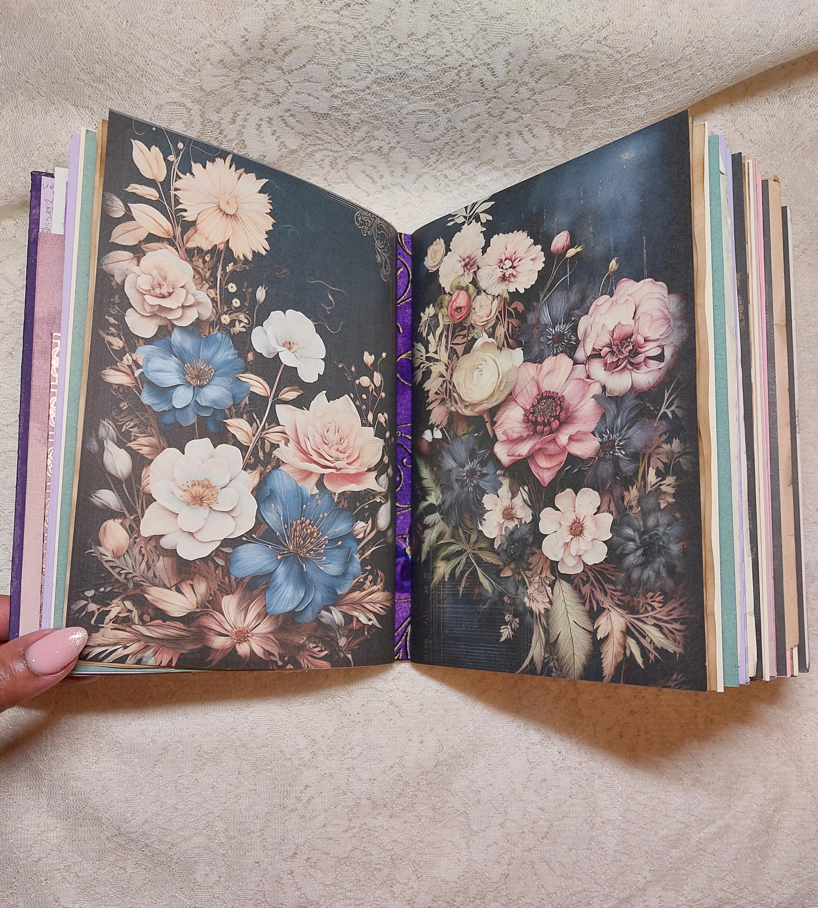 Purple Rose Journal, Junk Journal, Diary, Notebook, Planner, Nature ...