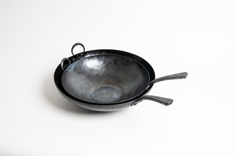 14 Carbon Steel Hand Forged Wok - Etsy