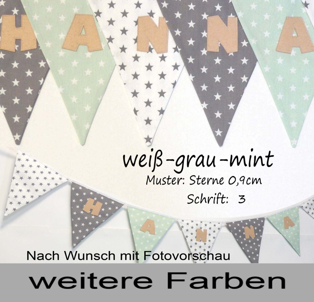 Bunting With Names to Beautify the Children's Room - Etsy