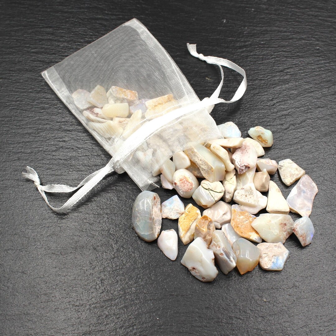 Australian Opal Tumbled Stones Bag | Polished Opals - Etsy
