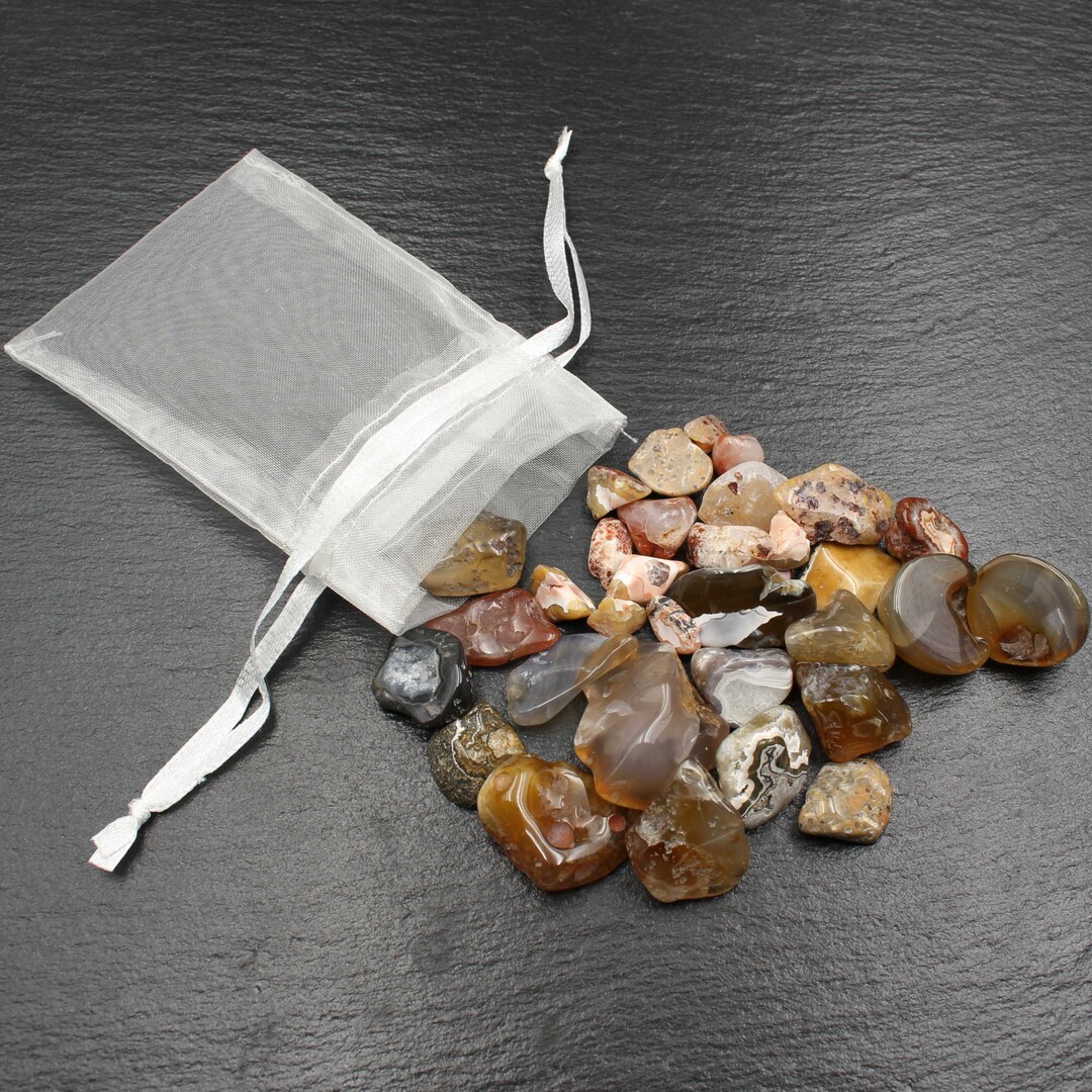 German Agates Bag - 90g Tumbled Stones | Polished Stones - Etsy