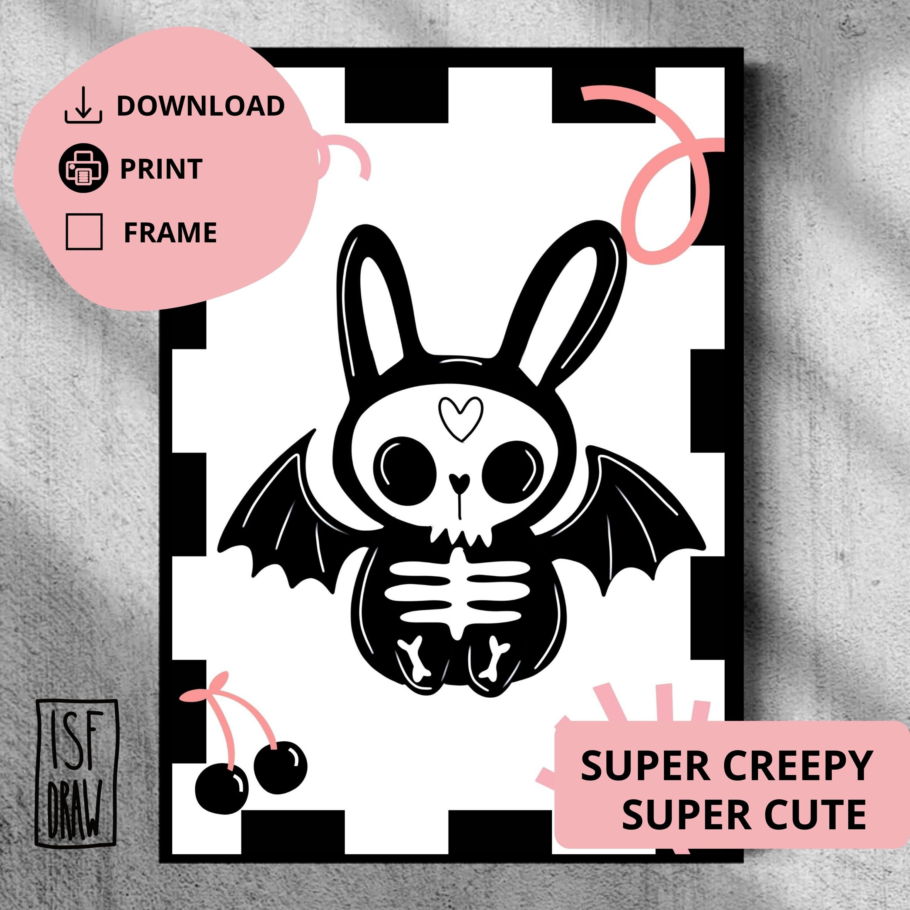 Creepy Cute Pastel Goth Poster Dark Academia Poster Digital Print ...