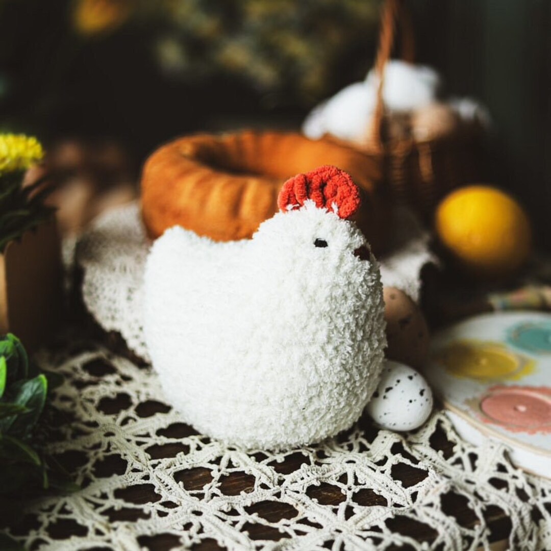 Crochet Chicken, Teddy Yarn Crochet Toys, Gift for Kids, Chicken Toys ...