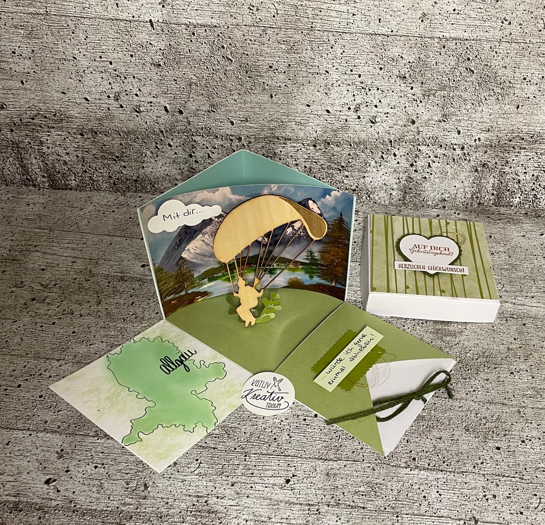 Explosion Box Paragliding Voucher Box Cash Gift Skydiving - Etsy