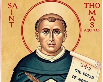 Thomas Aquinas Icon - Etsy UK