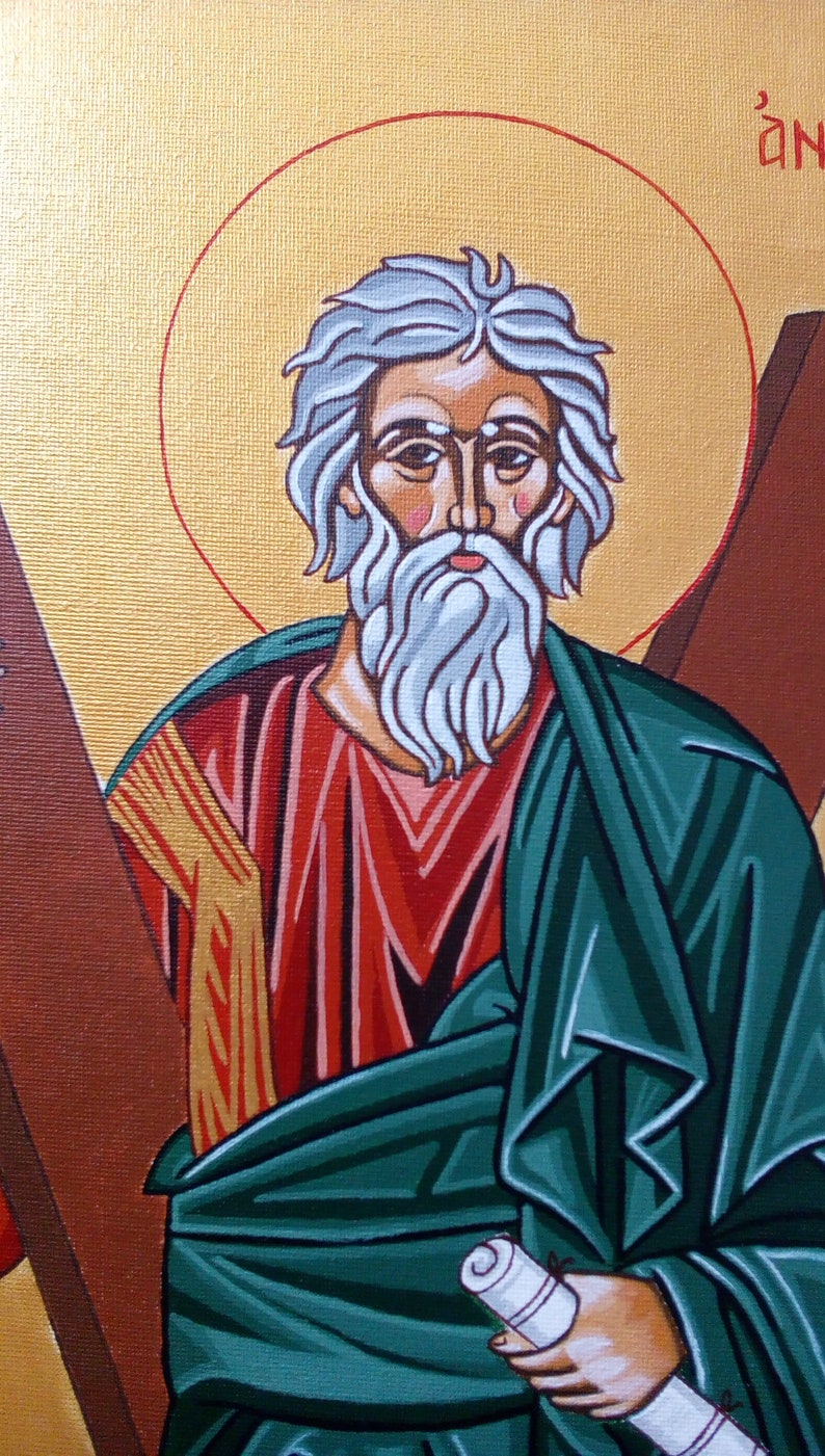 Saint Andrew/Saint Andreas the Apostole Hand-painted | Etsy
