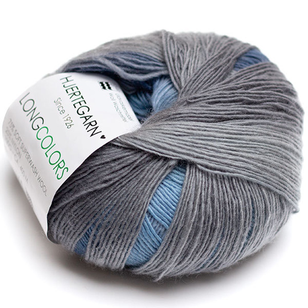 Eur119.5/1kg LONG COLORS MERINO Hjertegarn Gradient 604 Wool - Etsy