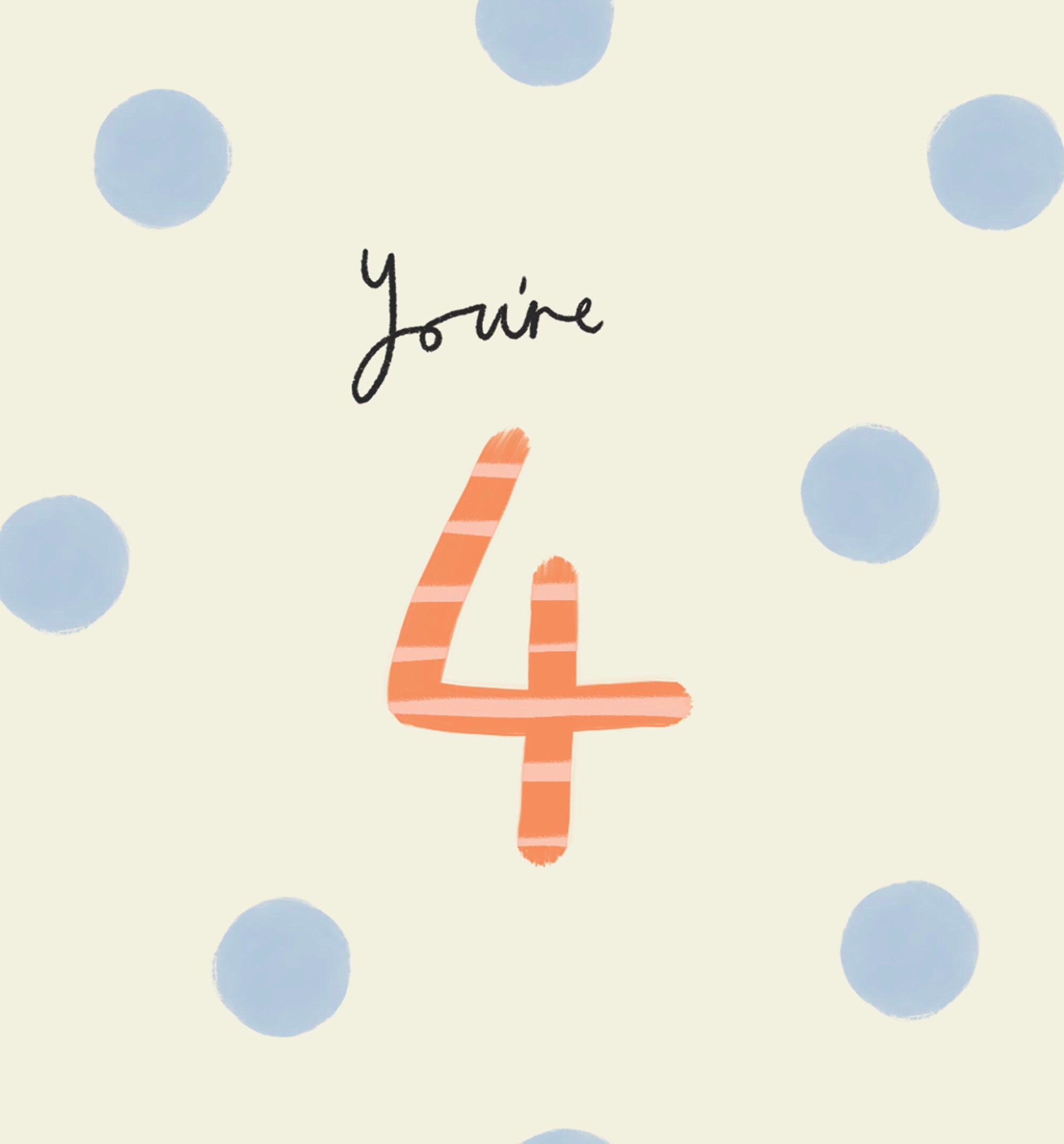 Age 4 Number Birthday Card - Etsy