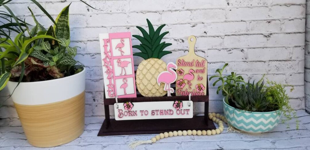 Stand Tall Flamingo Insert Bundle Digital Cut File - Etsy