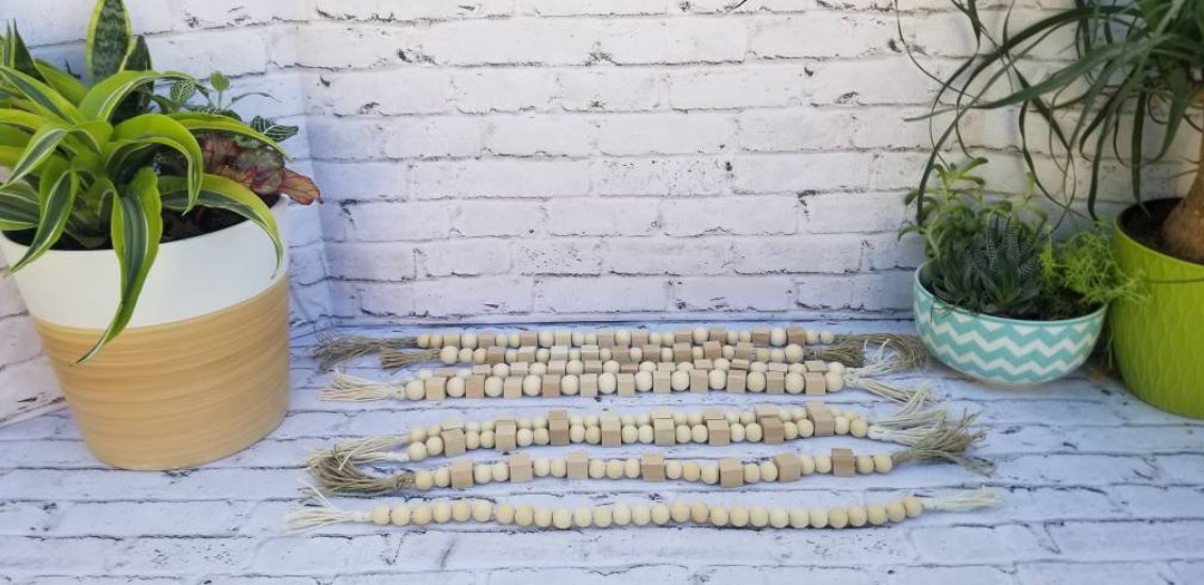 Natural Wooden Bead String - Etsy