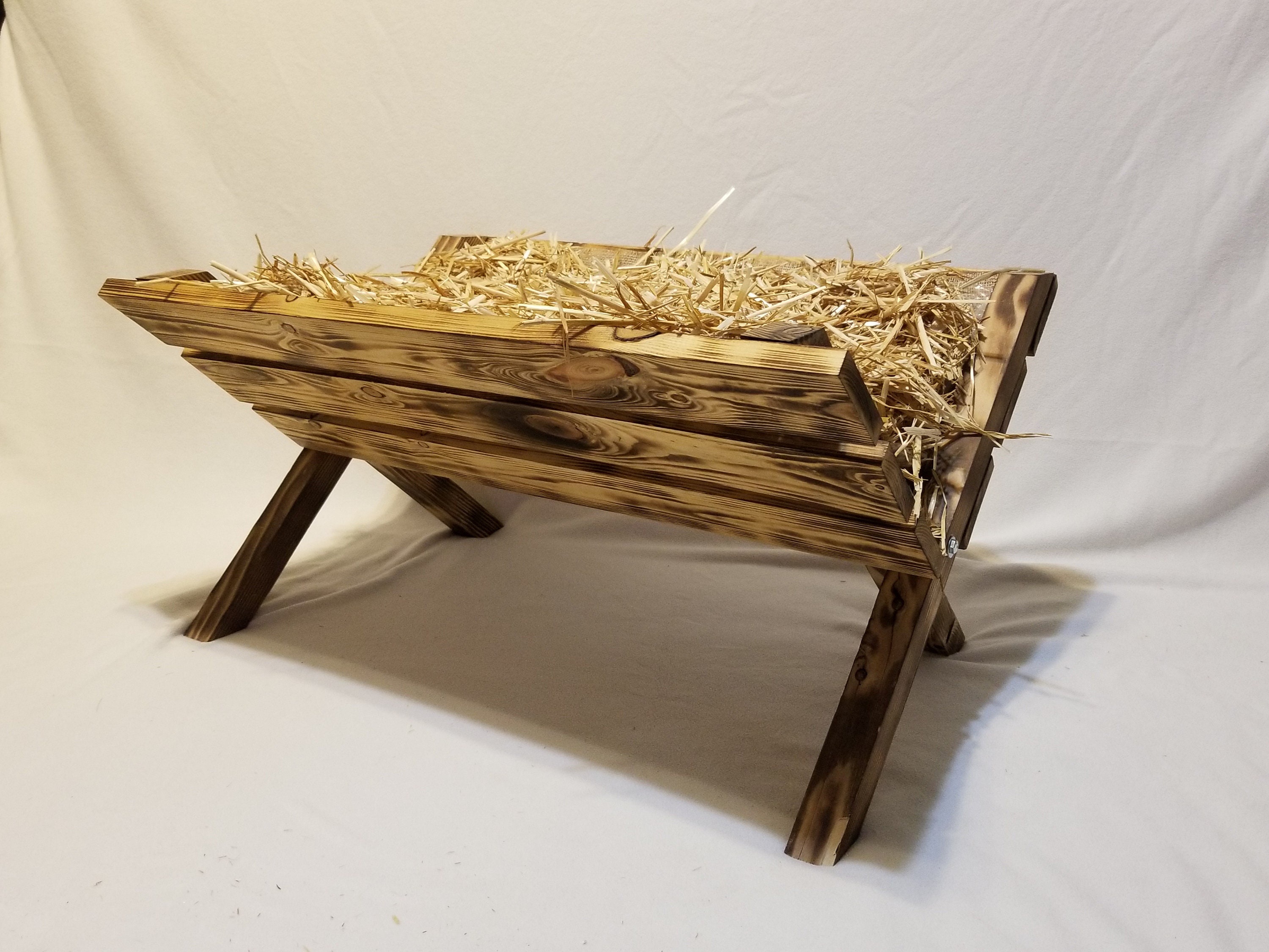 Extra Large 30 Yard Manger With Burlap Sack of Straw - Etsy