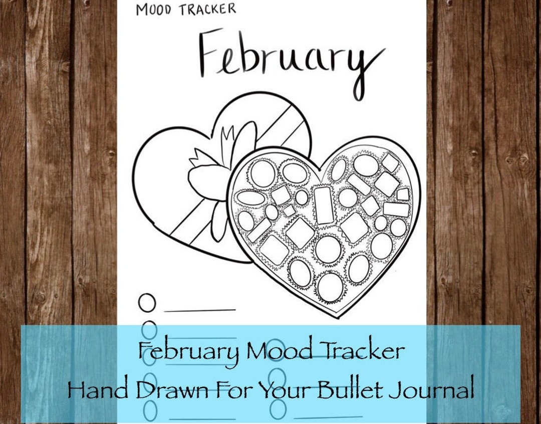February Mood Tracker, Printable for Bullet Journal - Etsy
