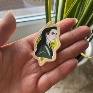 Loki Wood Pin - Etsy