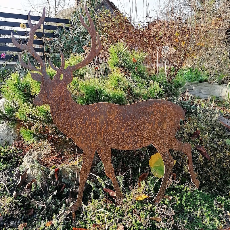 Spannende Metall Hirsch Deko Bild