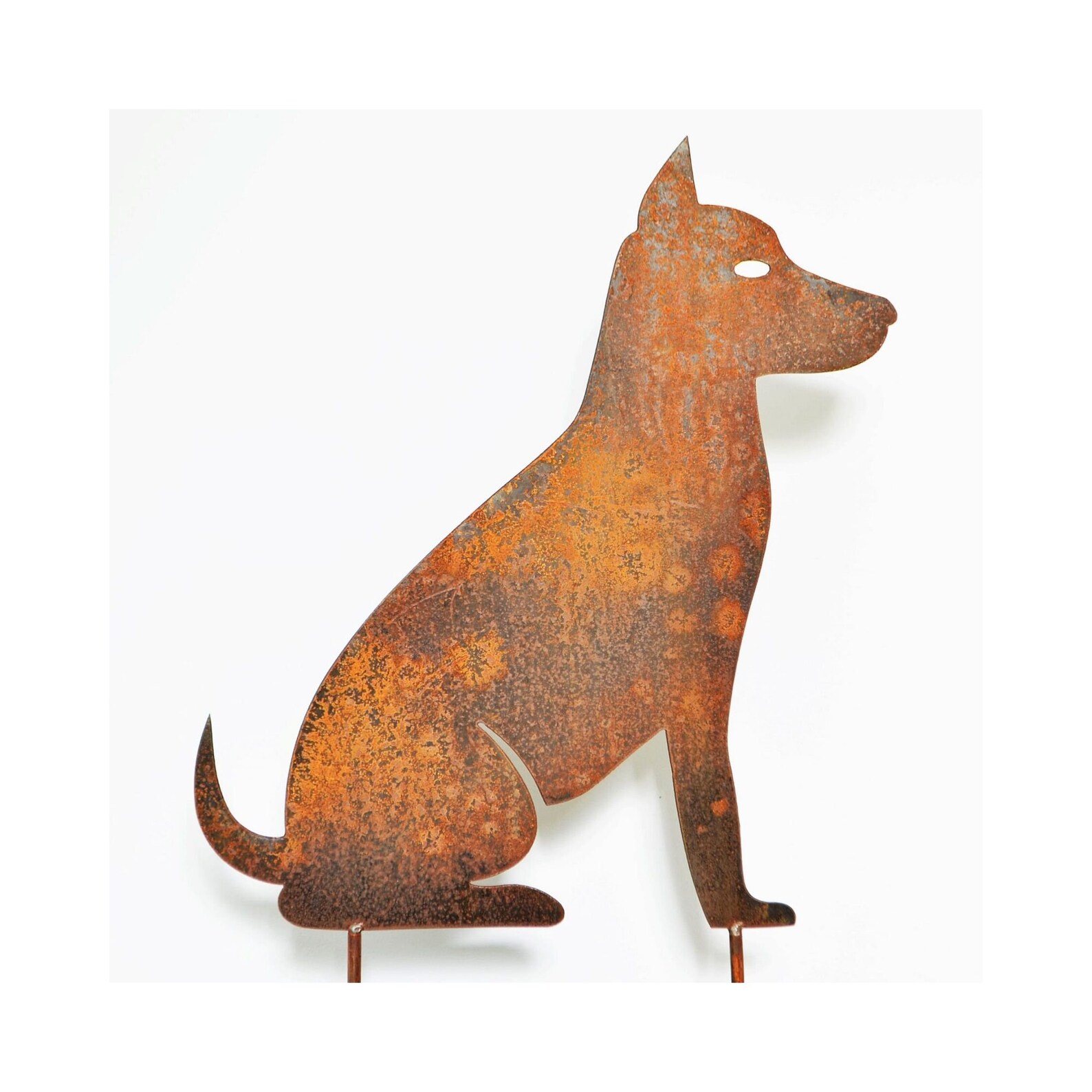 Metal dog garden decor metal dog garden art rusty dog sign - Etsy 日本