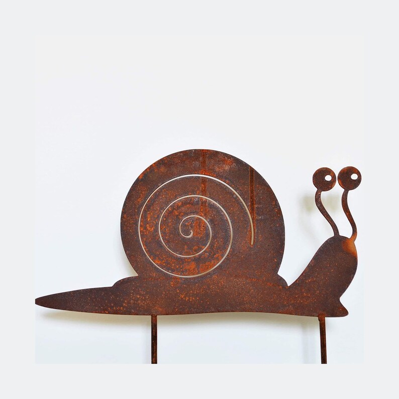 Metal Snail Garden Decor Metal Snail Garden Art Rusty Snail - Etsy