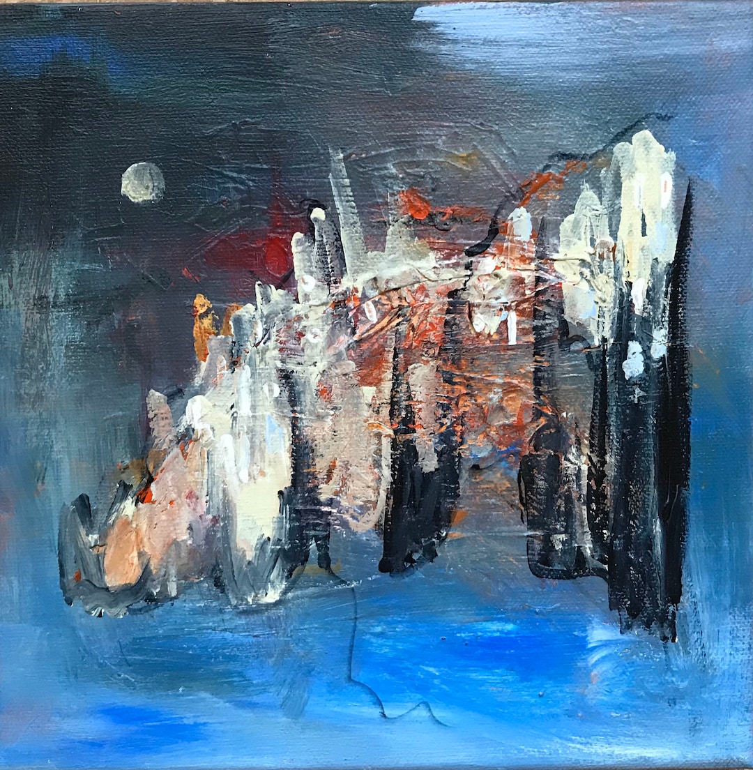 City Acrylic Painting Abstract Original Painting - Etsy