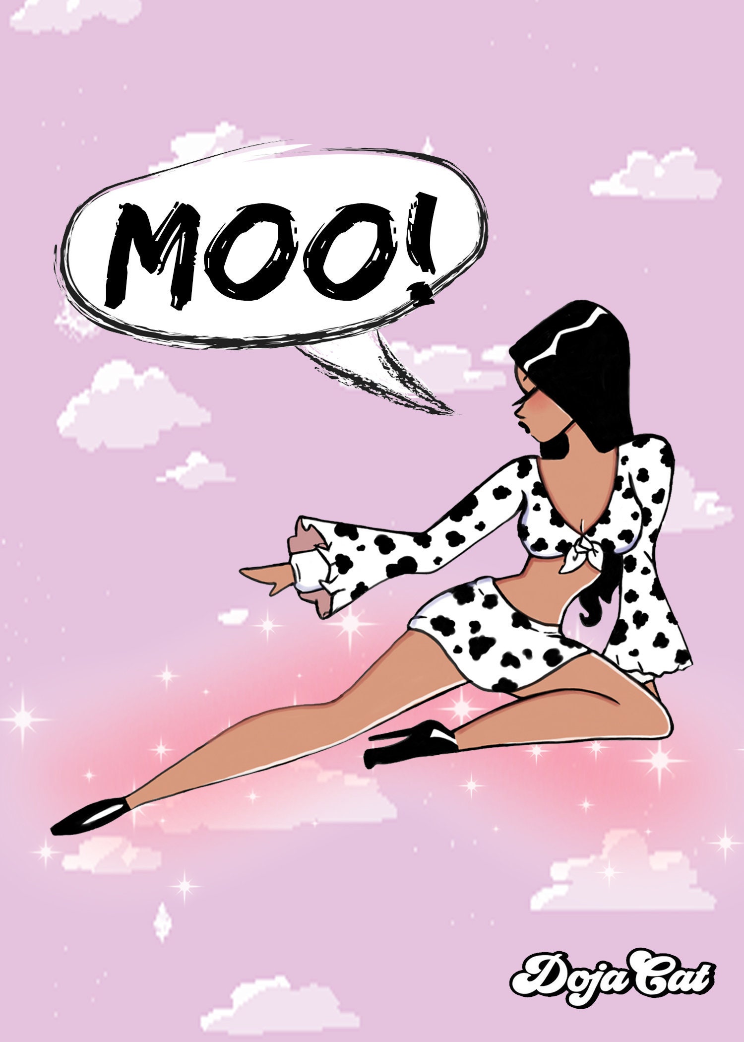 Doja Cat Moo Impresión Doja Cat Poster Doja Cat Art Lindo Etsy
