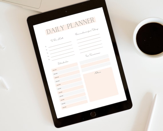 Digital Planner Daily Planner Printable Planner Neutral - Etsy