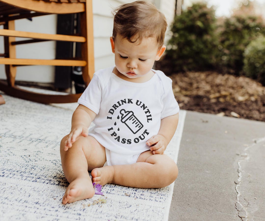 Baby Bodysuit, I Drink Until I Pass Out Baby Bottle, Funny Infant ...