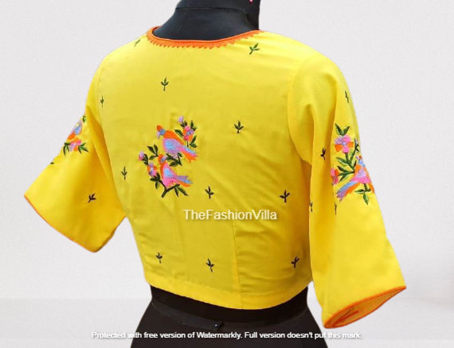 Traditional Embroidery Cotton Stitched Readymade Blouse - Etsy