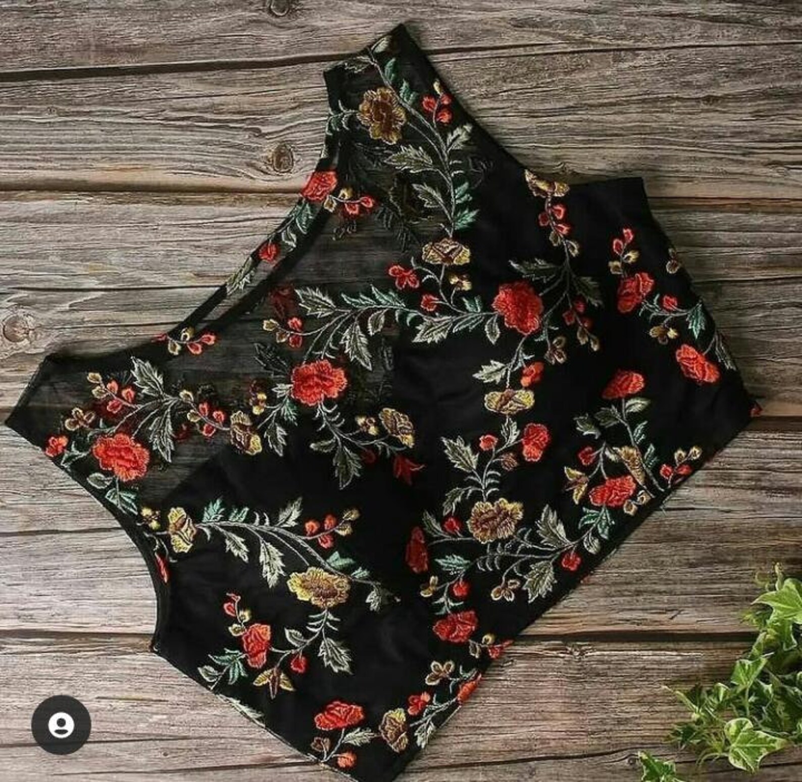Black Hand Embroidery Flower Net Readymade Stitched Saree Blouse for ...