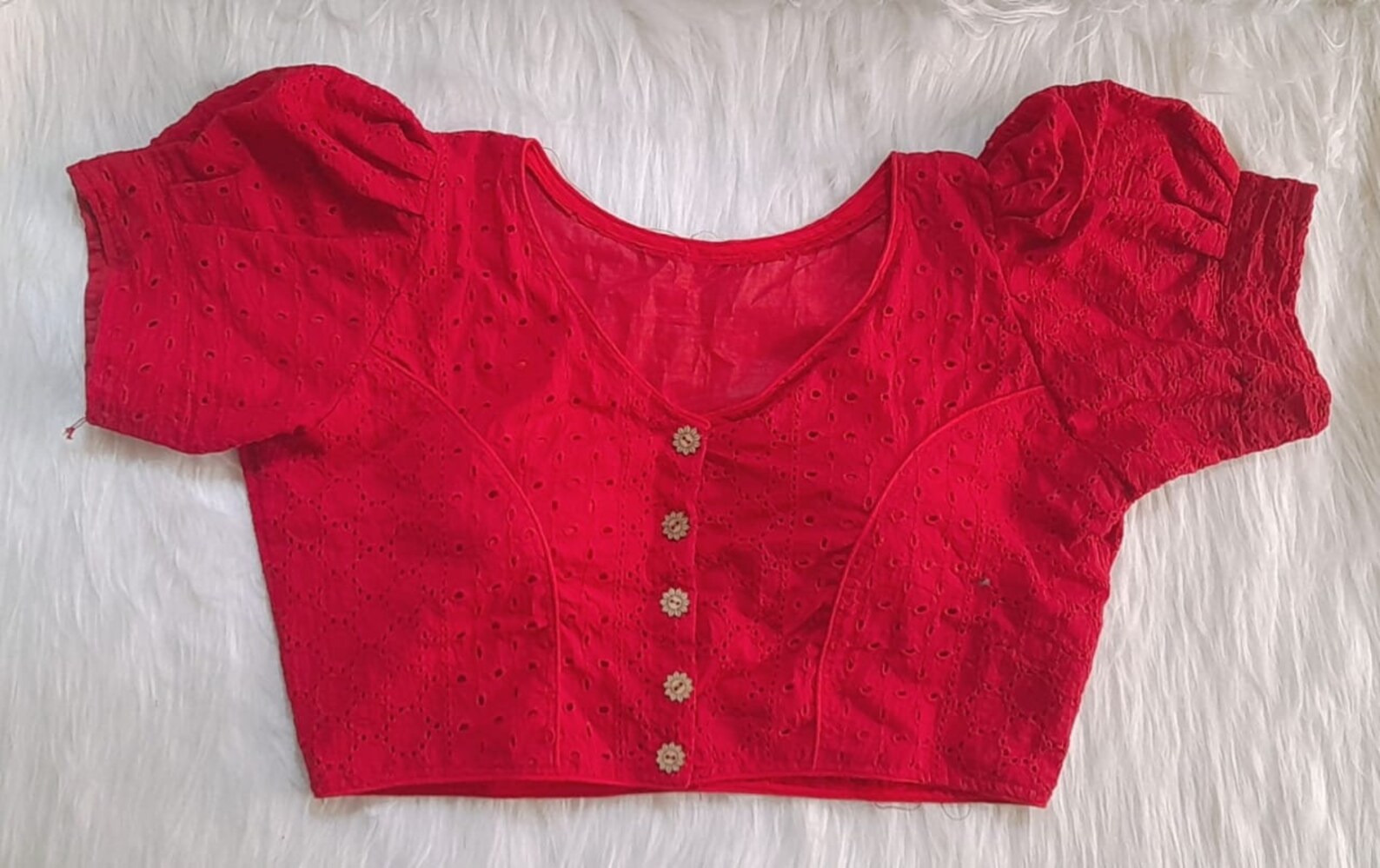 Puff Sleeves Padded Chikon Blouse Readymade Blouse Saree/choli - Etsy