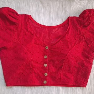 Puff Sleeves Padded Chikon Blouse Readymade Blouse Saree/choli - Etsy