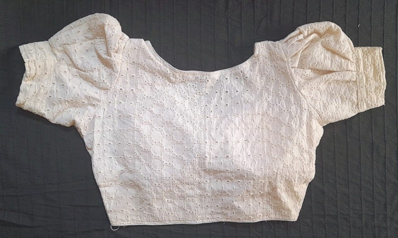 Puff Sleeves Padded Chikon Blouse Readymade Blouse Saree/choli - Etsy