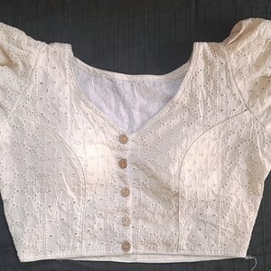 Puff Sleeves Padded Chikon Blouse Readymade Blouse Saree/choli - Etsy