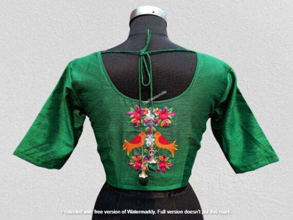 Handcrafted Embroidered Cotton Stitched Readymade Blouse for | Etsy