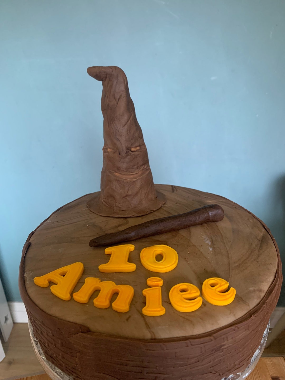 Unofficial Sorting Hat, Wand and Lettering Birthday Cake Edible ...