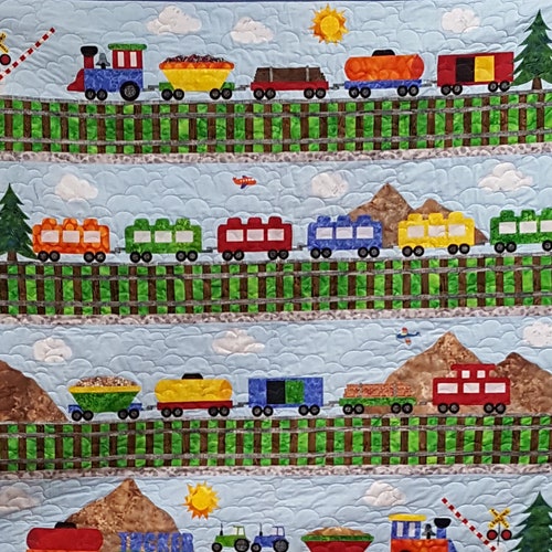 Good Nite Train Quilt Pattern PDF Twin Size - Etsy