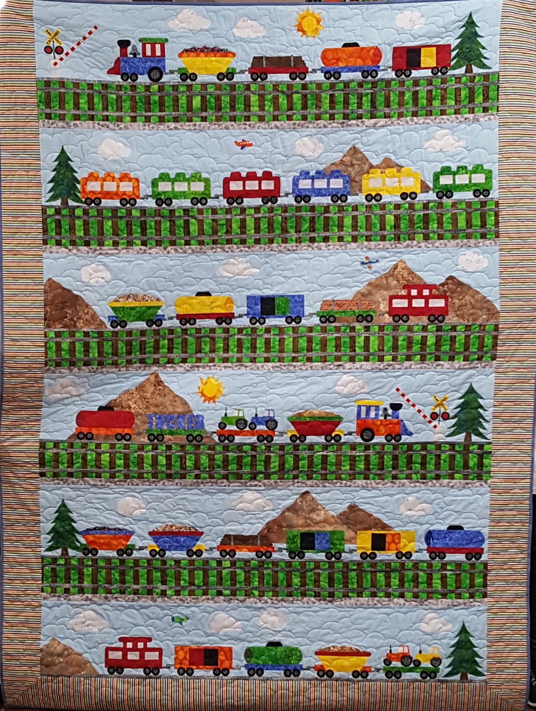 Tucker's Train Quilt Pattern - Etsy