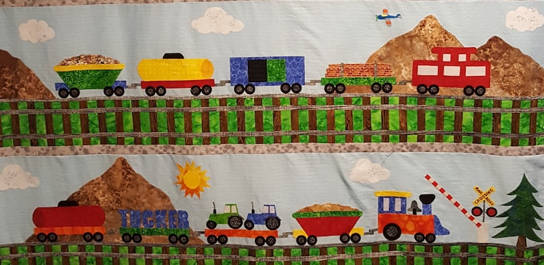 Tucker's Train Quilt Pattern - Etsy