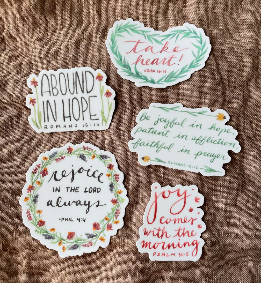 Bible Verse Vinyl Stickers Watercolor Designs Pretty and - Etsy