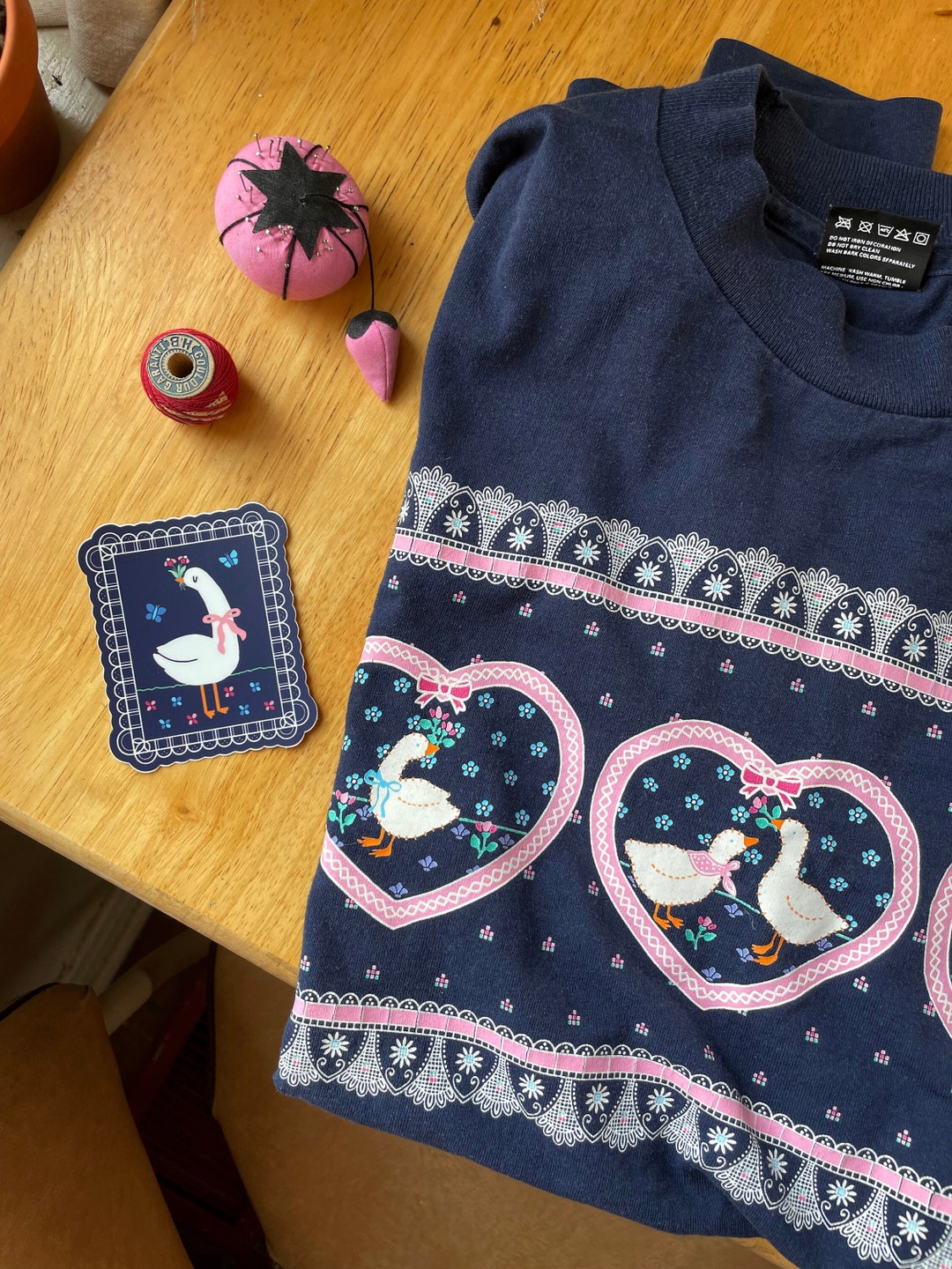 Grandma Goose - Cross Stitch Inspired Vinyl Sticker - Etsy